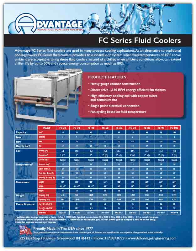 Advantage chiller product data - Schaub Chiller Service
